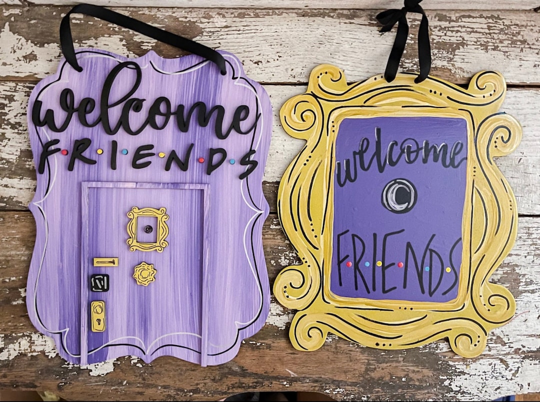 SVG & PDF TEMPLATE Friends Door Hanger - Etsy