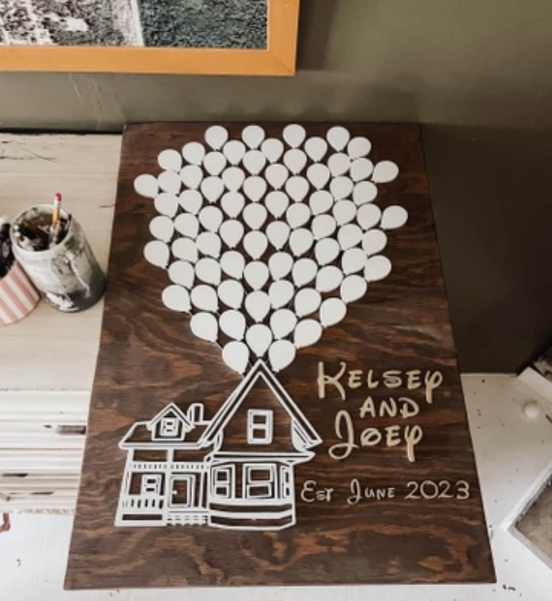 SVG/PDF UP House Guest Book Sign 75 & 177 Balloons - Etsy