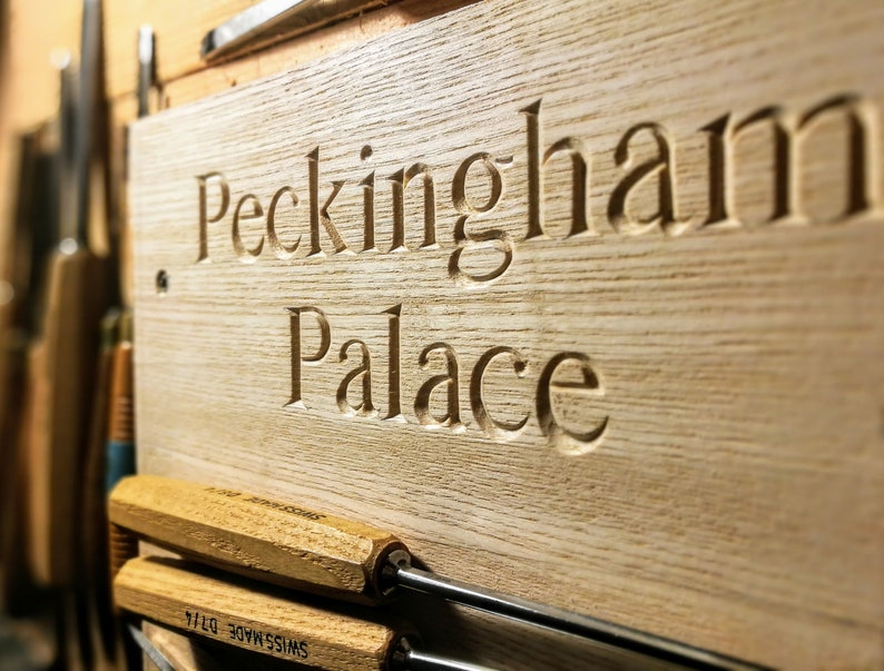 Hand Carved Personalised Wooden Sign - Etsy