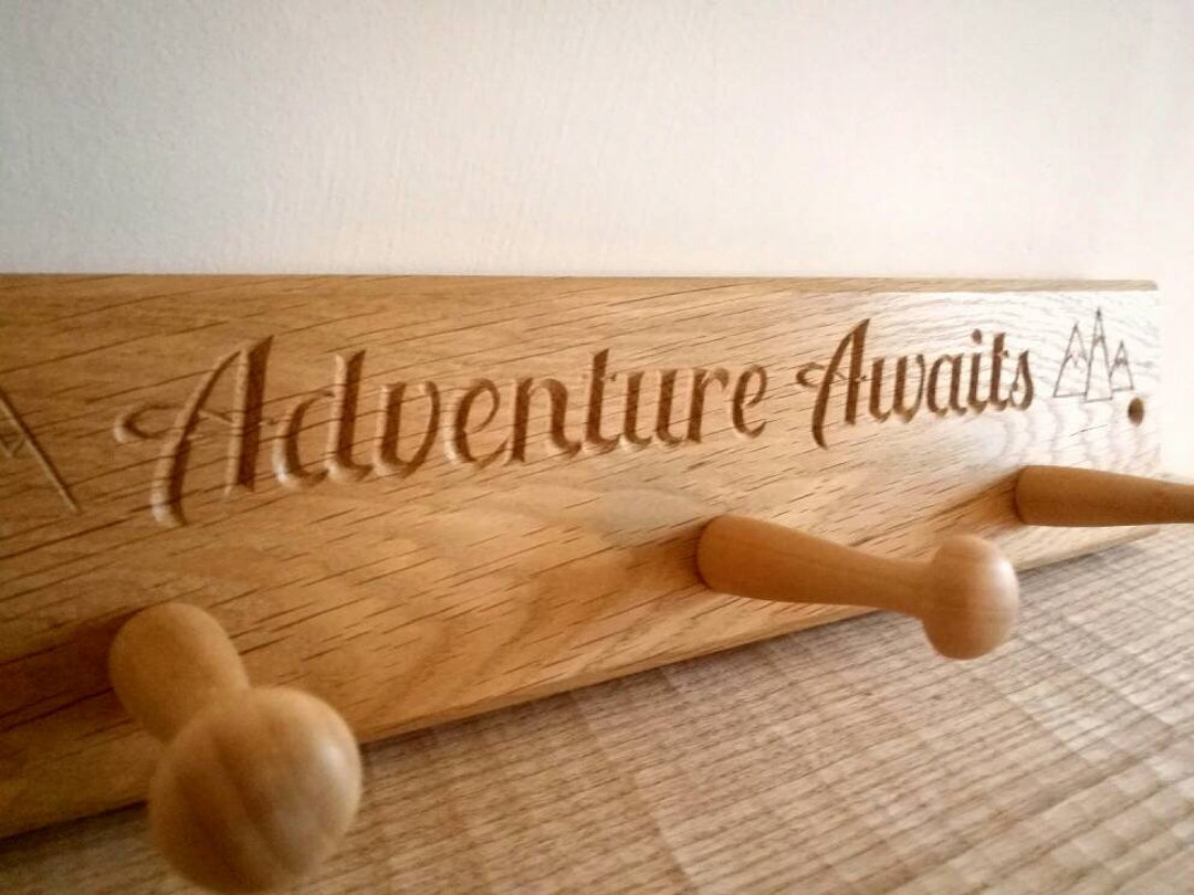Hand Carved Inspirational Quote, Shaker Peg Rails, Oak - Etsy