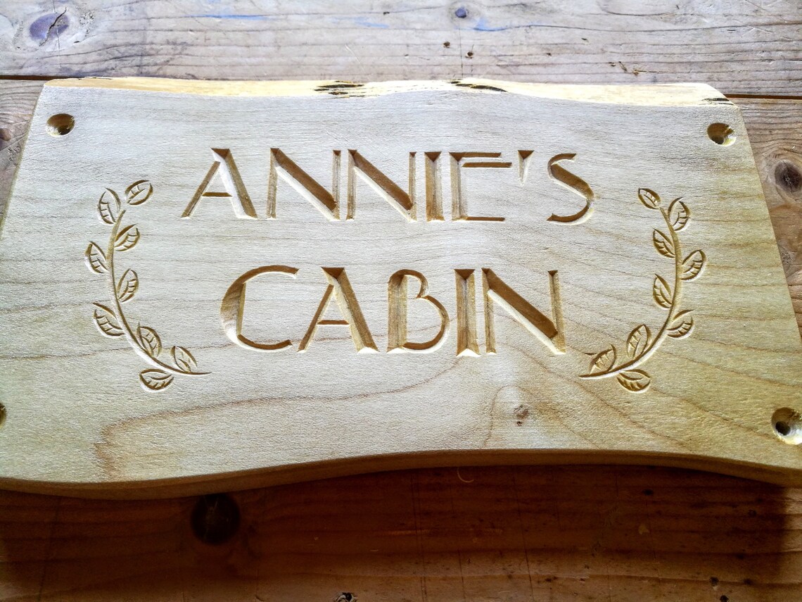 Hand Carved Personalised Wooden Sign | Etsy