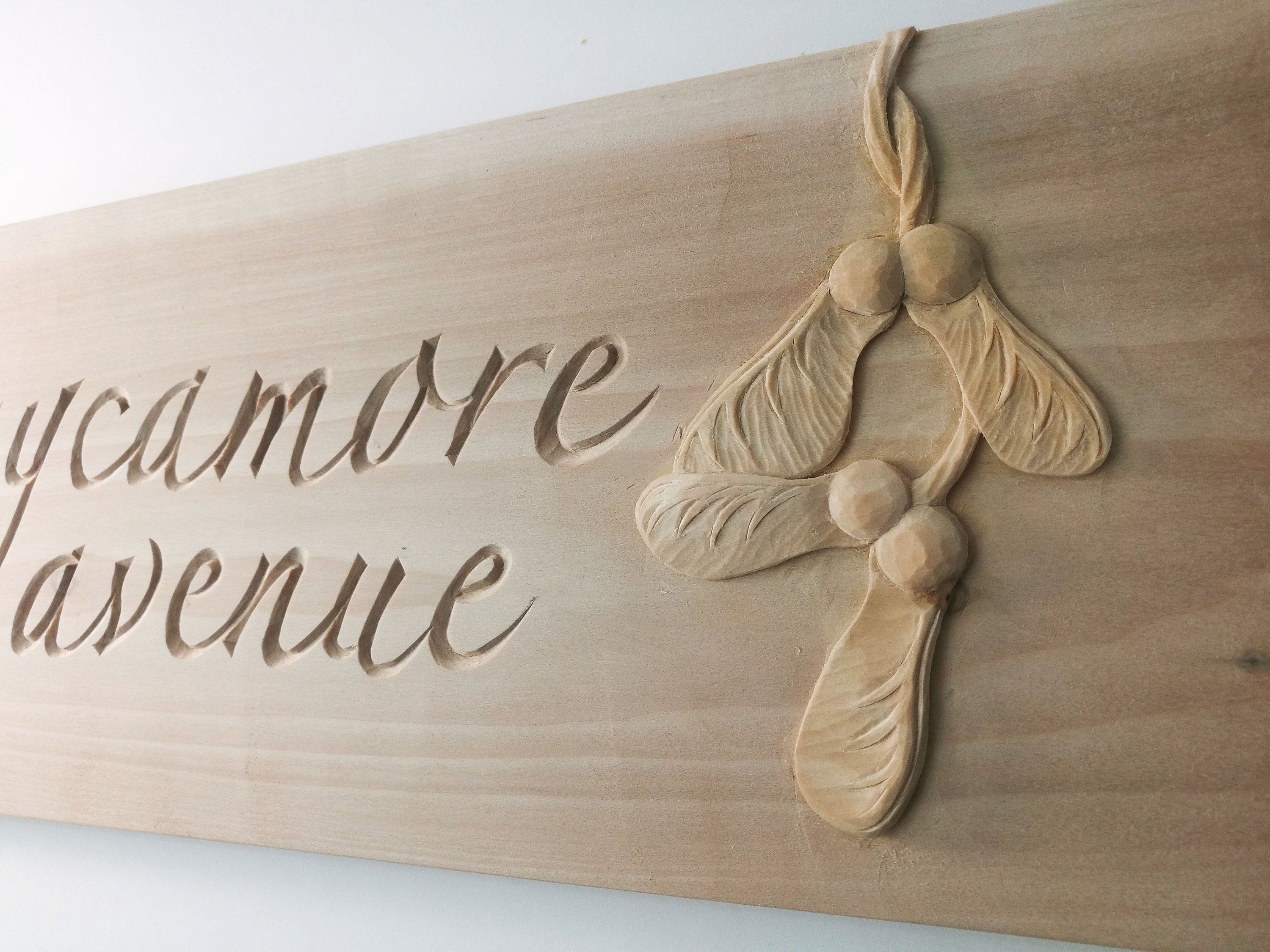 Hand Carved House Sign With Relief Carved Detail | Etsy UK