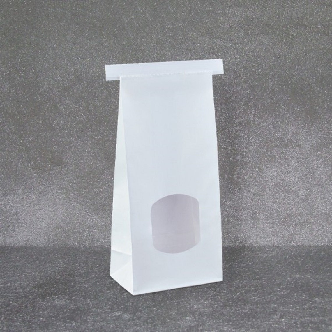 White 500g 1lb Poly Lined Tin Tie Bags With Window Food Suitable 10 25 ...
