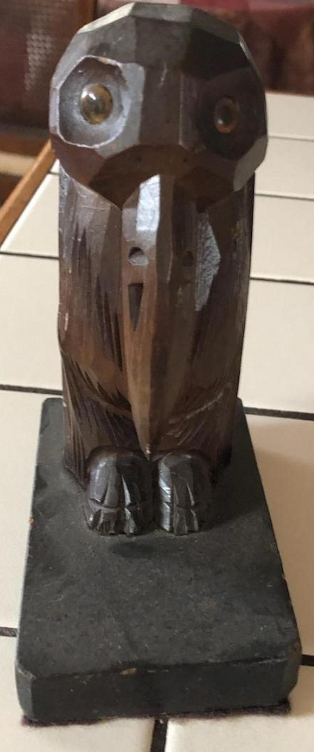 Vintage Wood Carved Stork Figure - Etsy