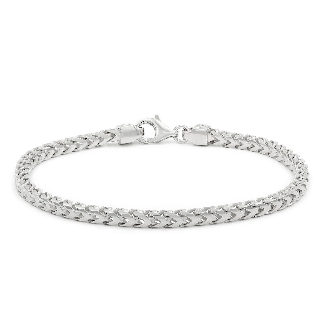 925 Italian Sterling Silver 3.5mm Solid Franco Bracelet FREE | Etsy