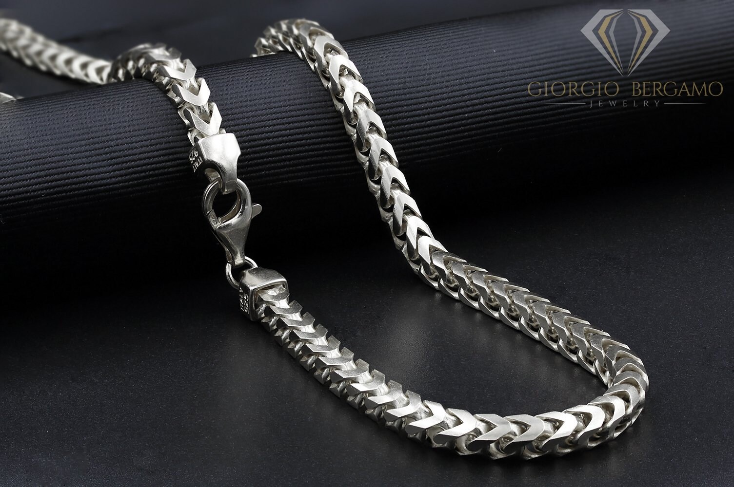 925 Italian Sterling Silver 5.5mm Solid Franco Chain FREE - Etsy