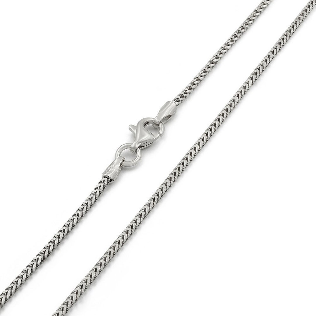 925 Italian Sterling Silver 1mm Solid Franco Chain, FREE Microfiber ...