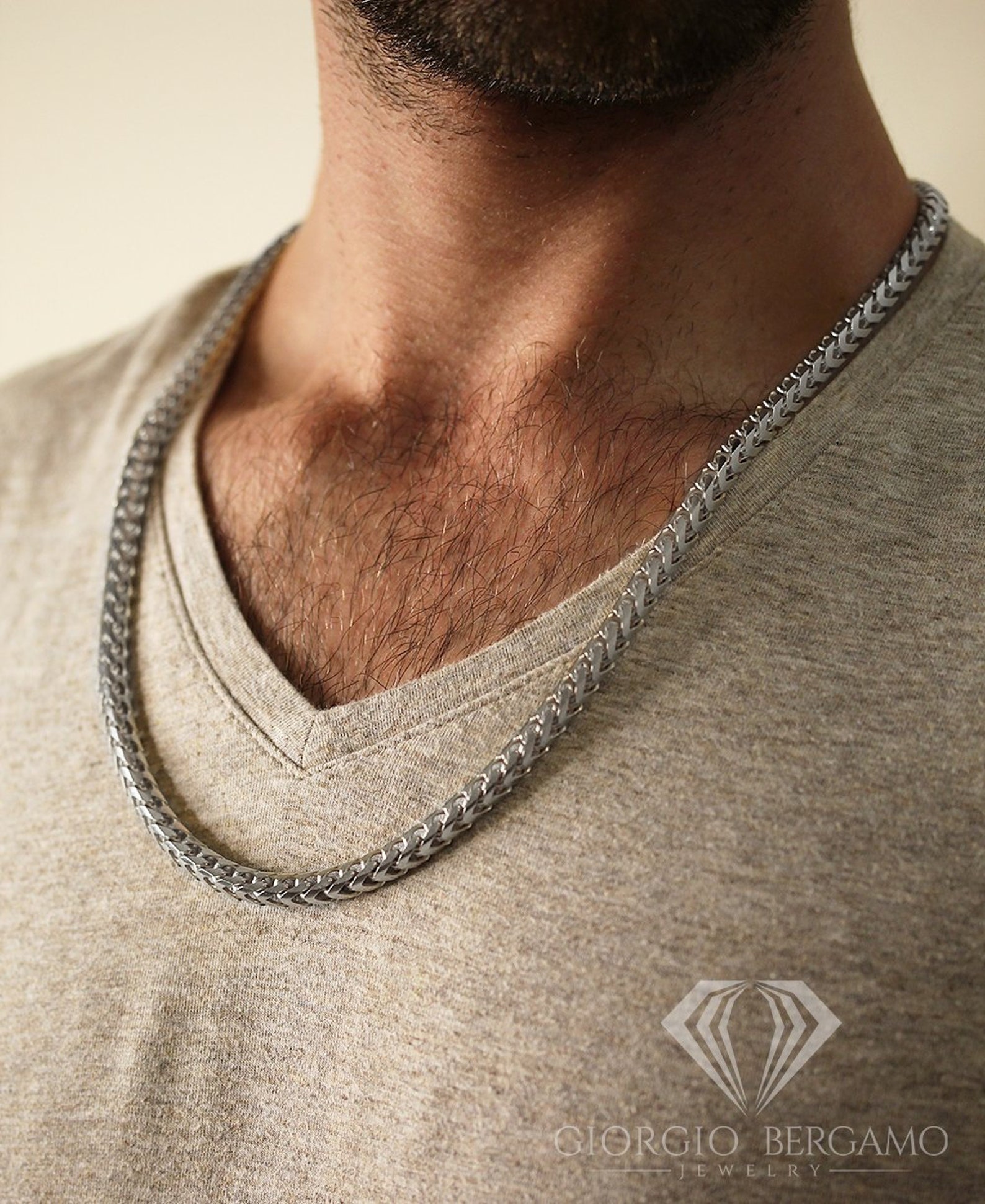 925 Italian Sterling Silver 5.5mm Solid Franco Chain FREE - Etsy