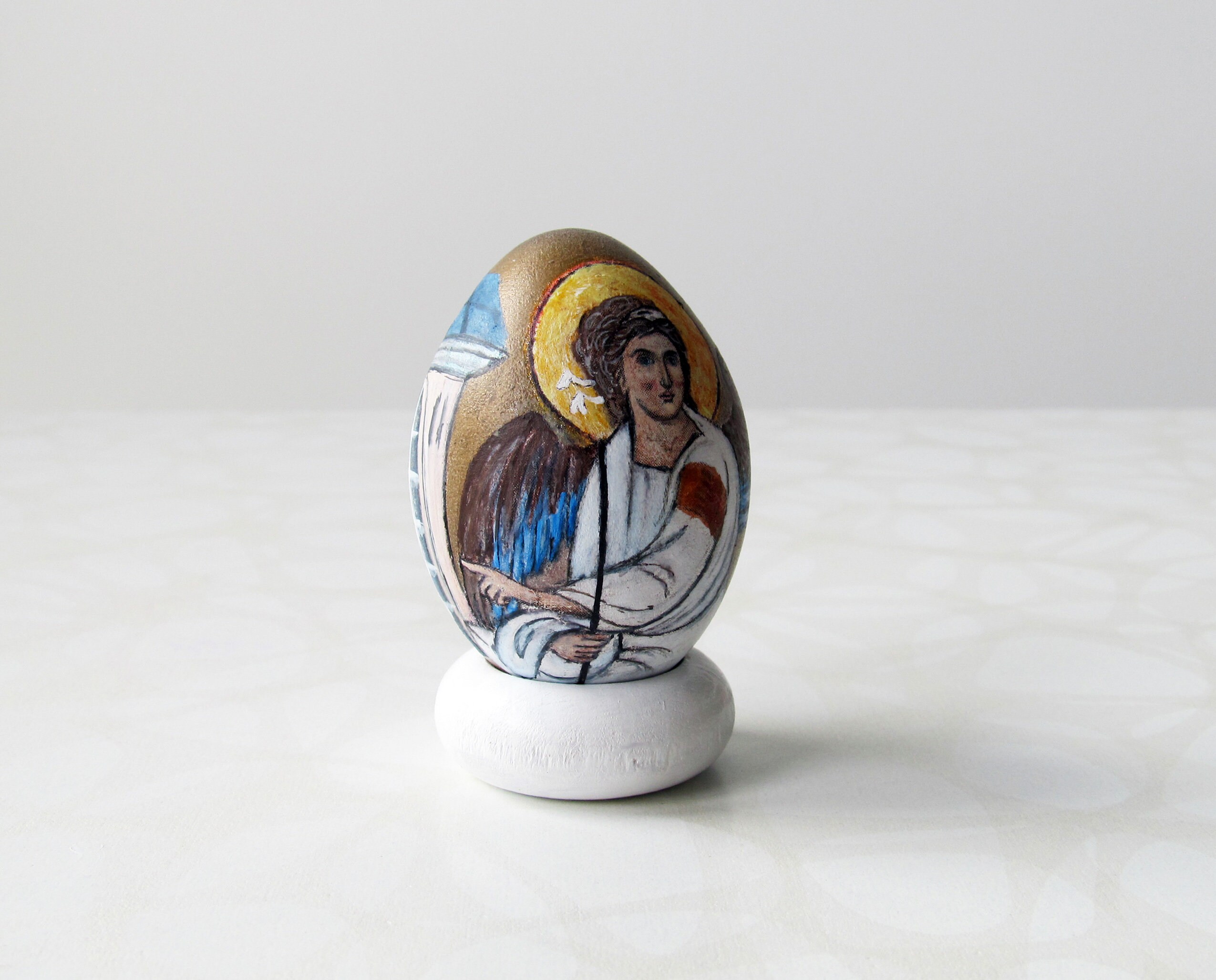 Serbian White Angel Orthodox Icon Mileševa Monastery Hand Painted Wood ...