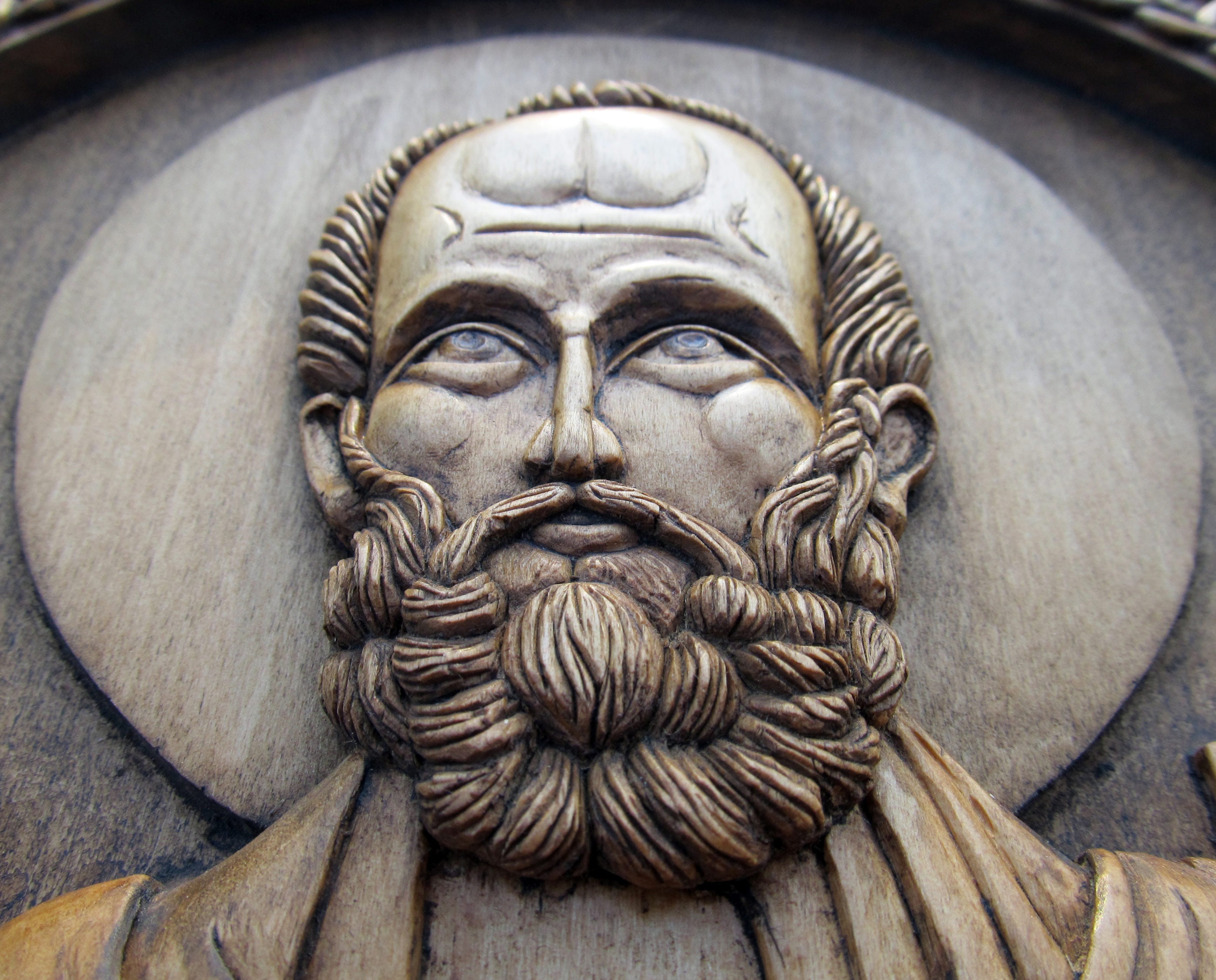 Saint Nicholas Orthodox Icon Handmade Wood Carving, Nicholas of Myra ...