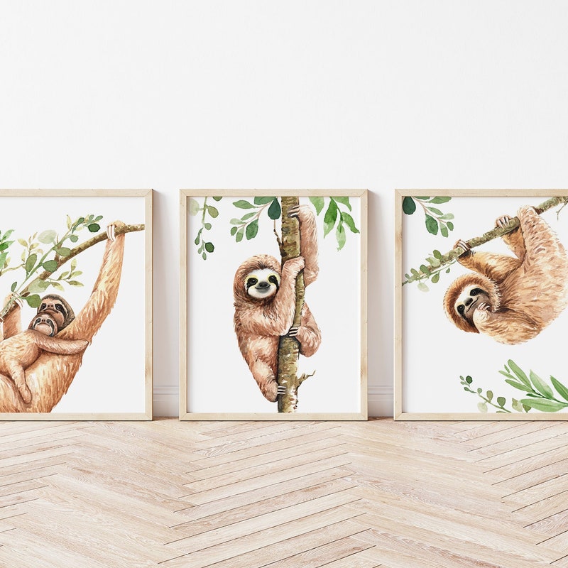 Sloth Wall Art - Etsy