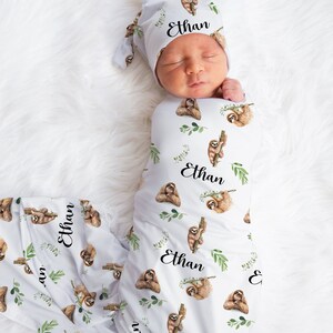 Sloth Crib Bedding Set -personalized Baby Sloth Blanket -gender Neutral ...