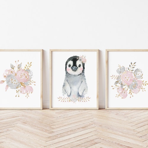 Baby Penguin Print Arctic Nursery Decor PRINTABLE Animal Wall - Etsy Canada