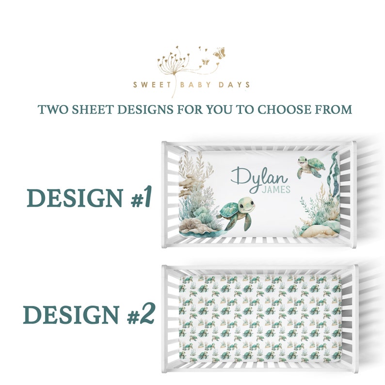 Baby Boy Sea Turtle Crib Bedding Set -personalized Baby Boy Blanket ...