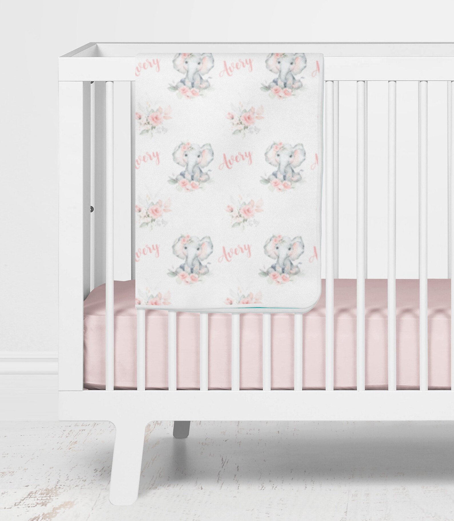 Personalized Baby Girl Blanket Pink Floral Baby Blanket - Etsy