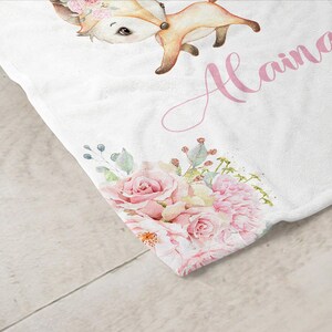 Baby Girl Fox Crib Bedding Set -personalized Baby Girl Blanket With ...