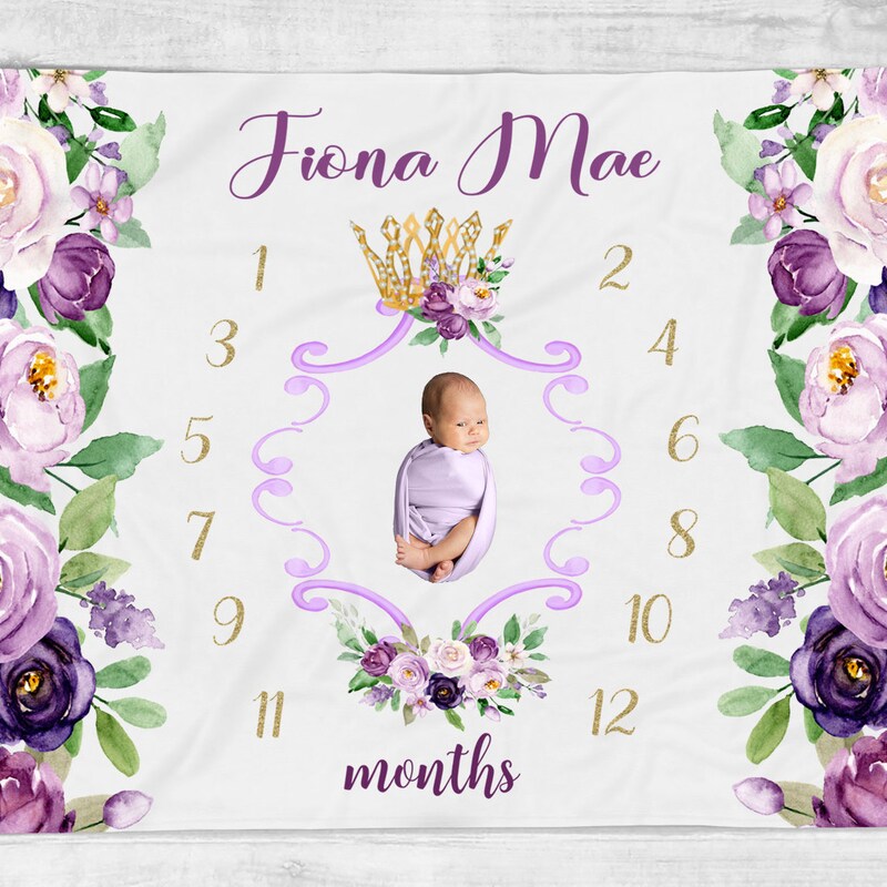 Baby Monthly Milestone Blanket - Etsy