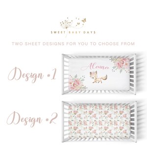 Baby Girl Fox Crib Bedding Set -personalized Baby Girl Blanket With ...
