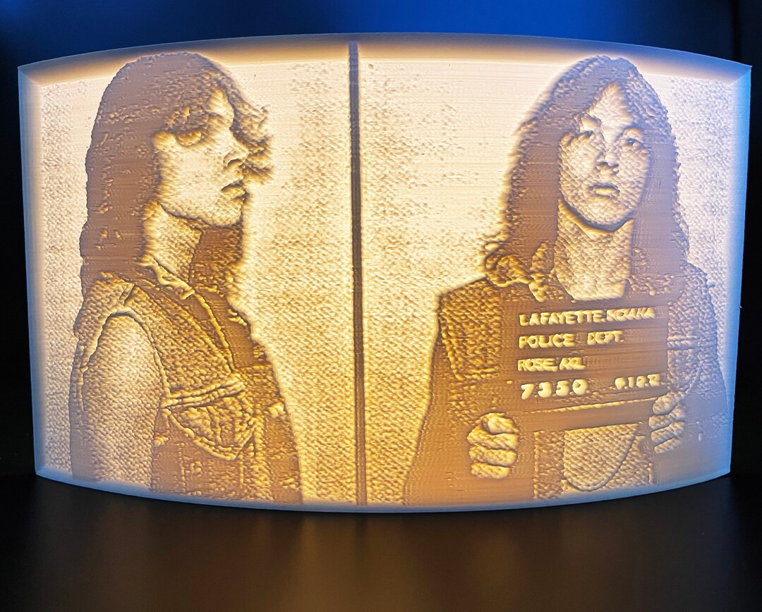 3D Printed Axl Rose Lithophane Nightlight Rock N' Roll Legend Decor ...