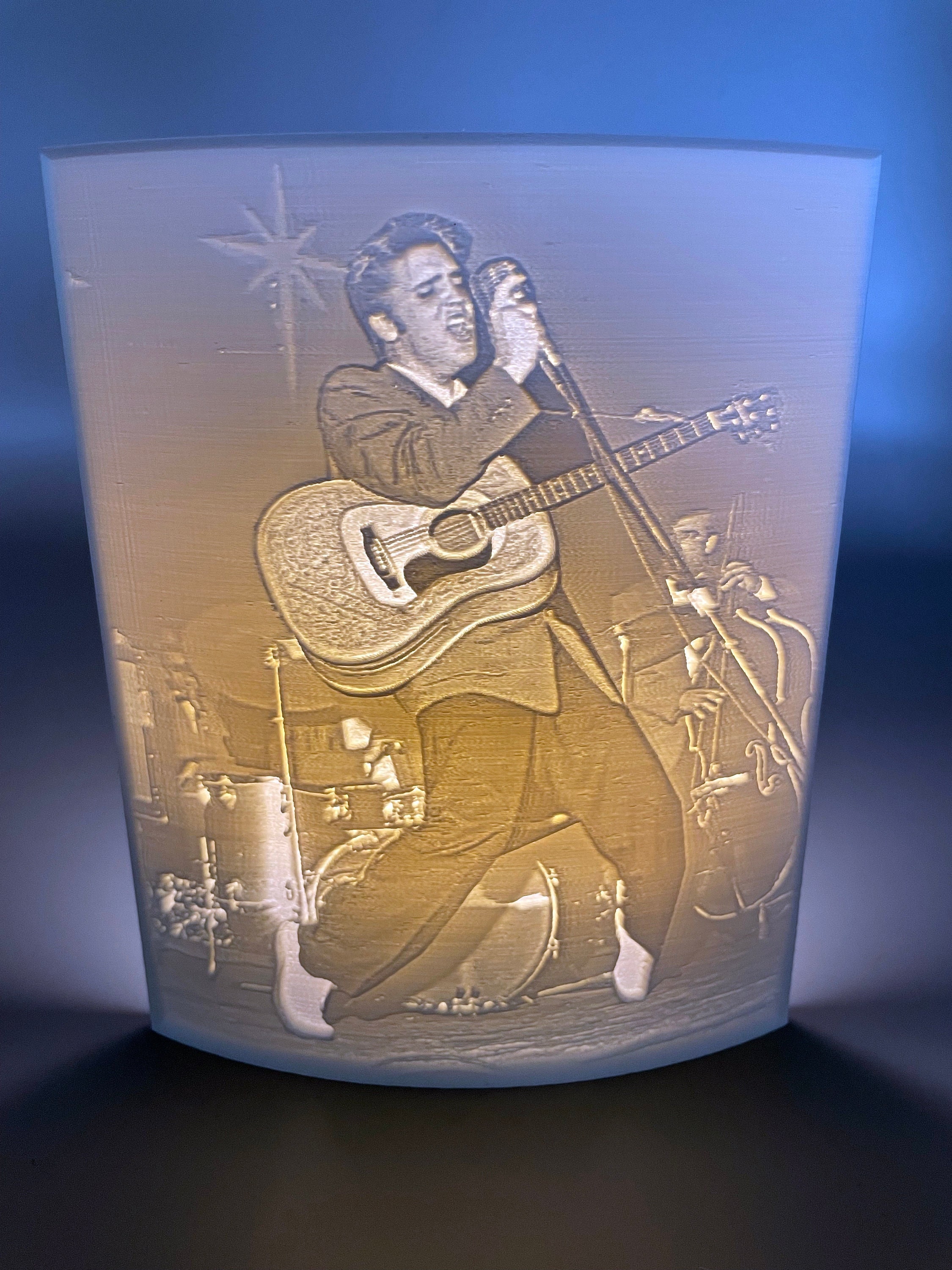 3D Printed Elvis Presley Lithophane Nightlight - Retro Vintage Decor ...
