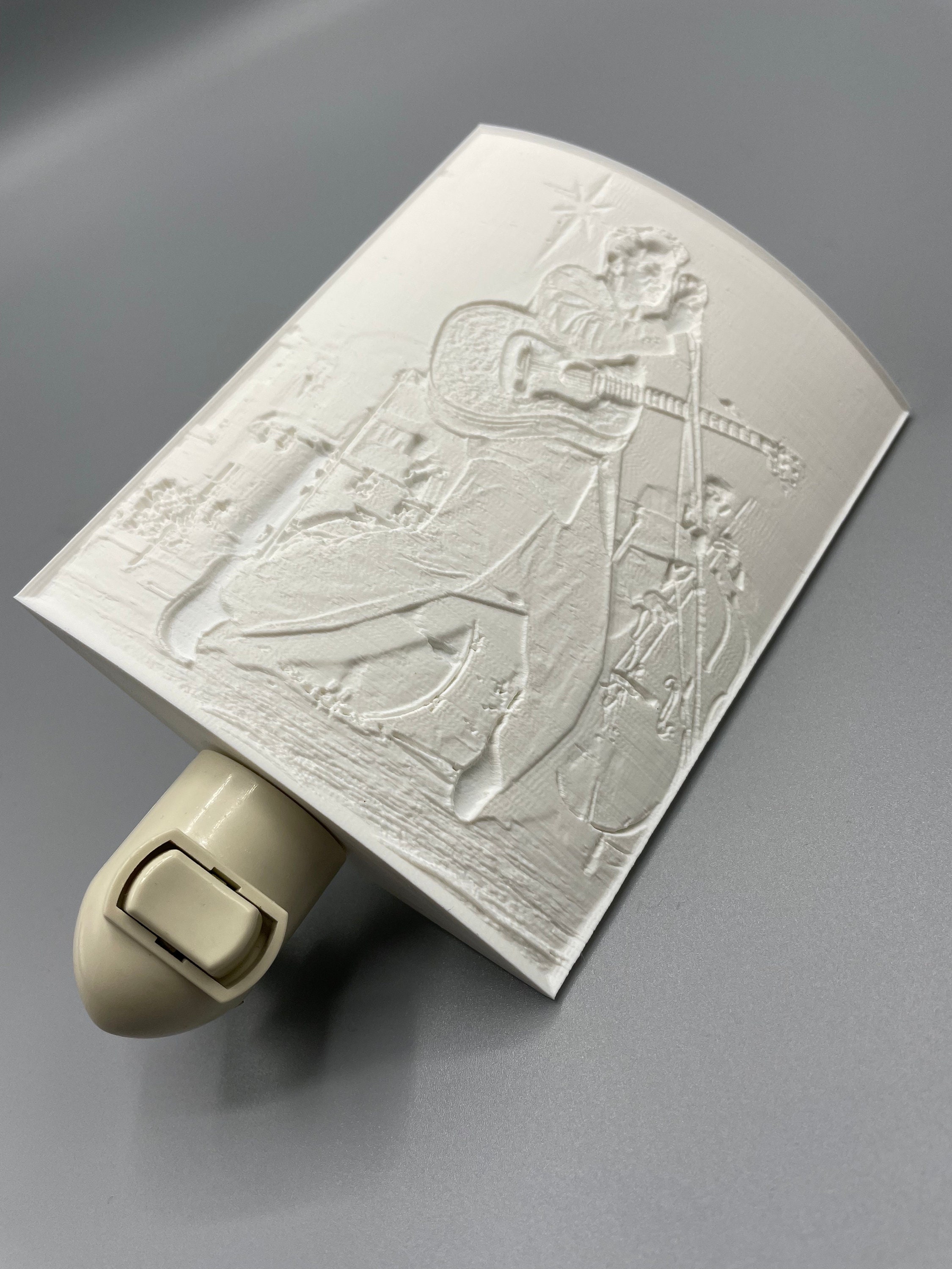 3D Printed Elvis Presley Lithophane Nightlight - Retro Vintage Decor ...