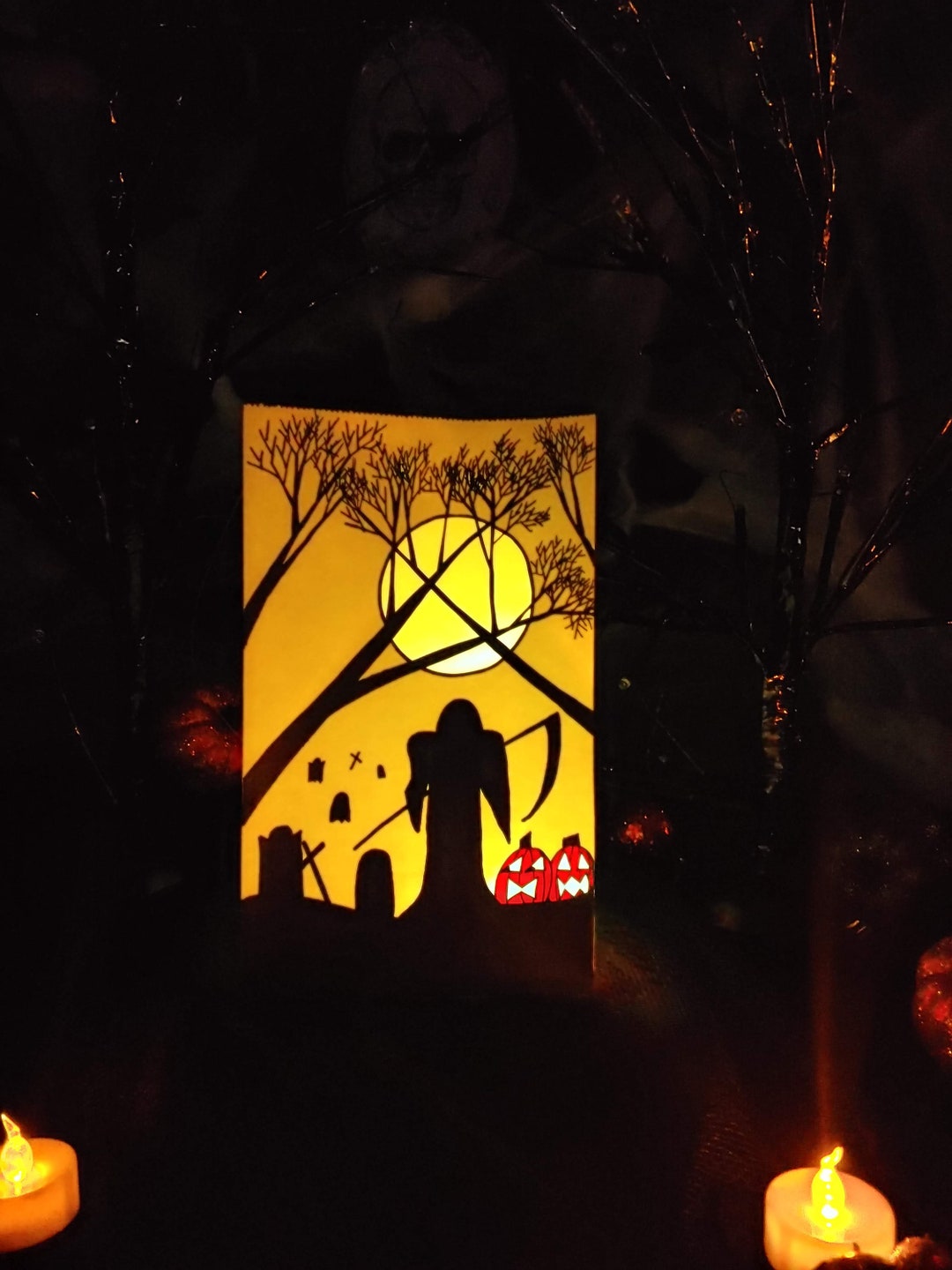 Halloween Decoration Halloween Luminary Luminaries Etsy