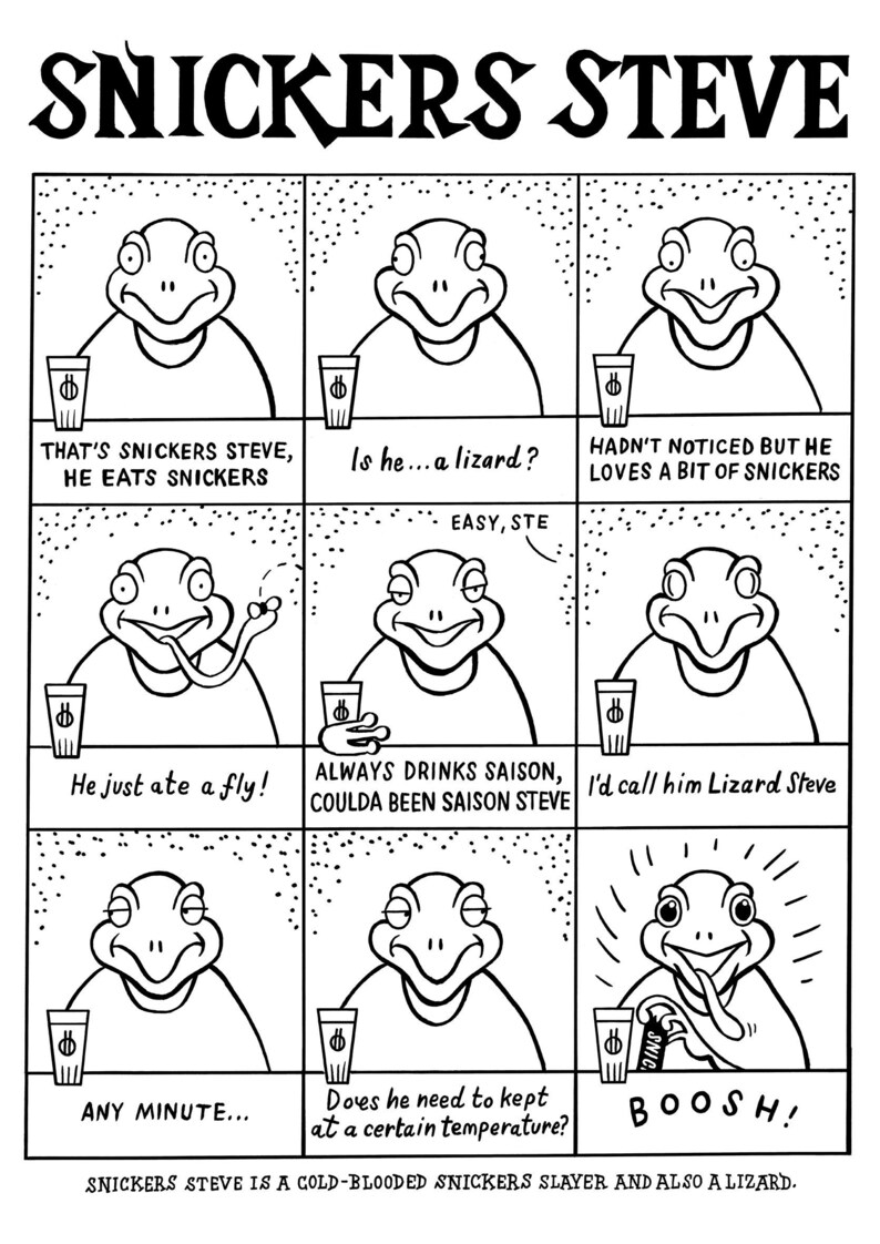 Snickers Steve A3 Comic Print - Etsy