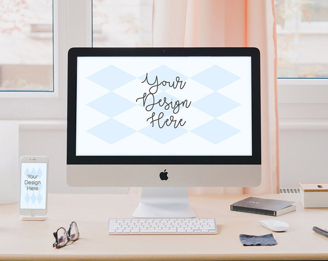 JPG PSD Phone and Computer Mockup Desktop Product Mockup - Etsy