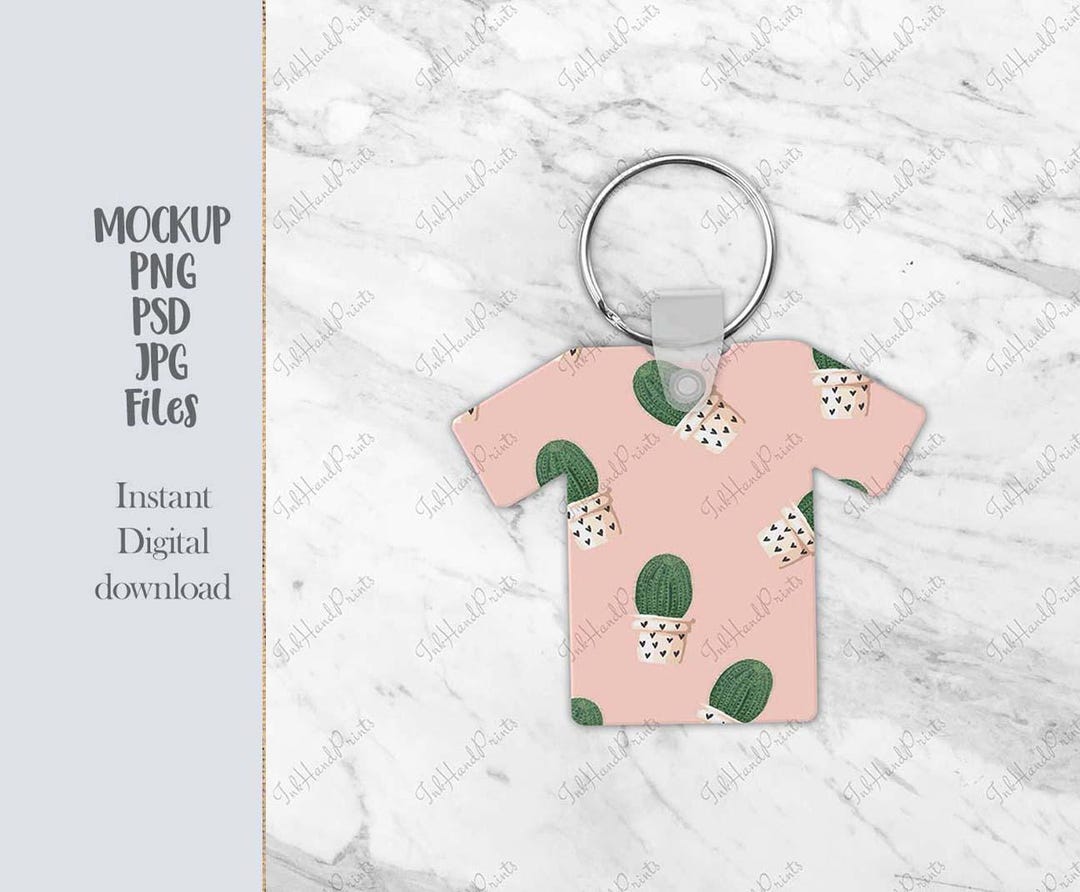 T-shirt Keychain Mockup: Blank Tag Photo (digital Download) - Etsy