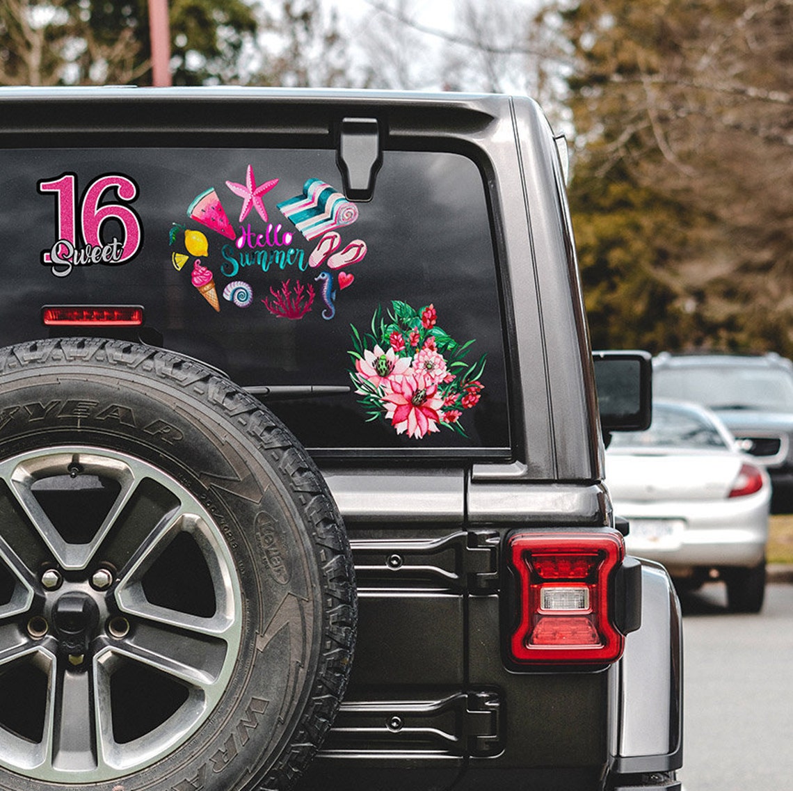 JPG PSD Vinyl Decal / Sticker Rear Window Car Mockup 4x4 - Etsy