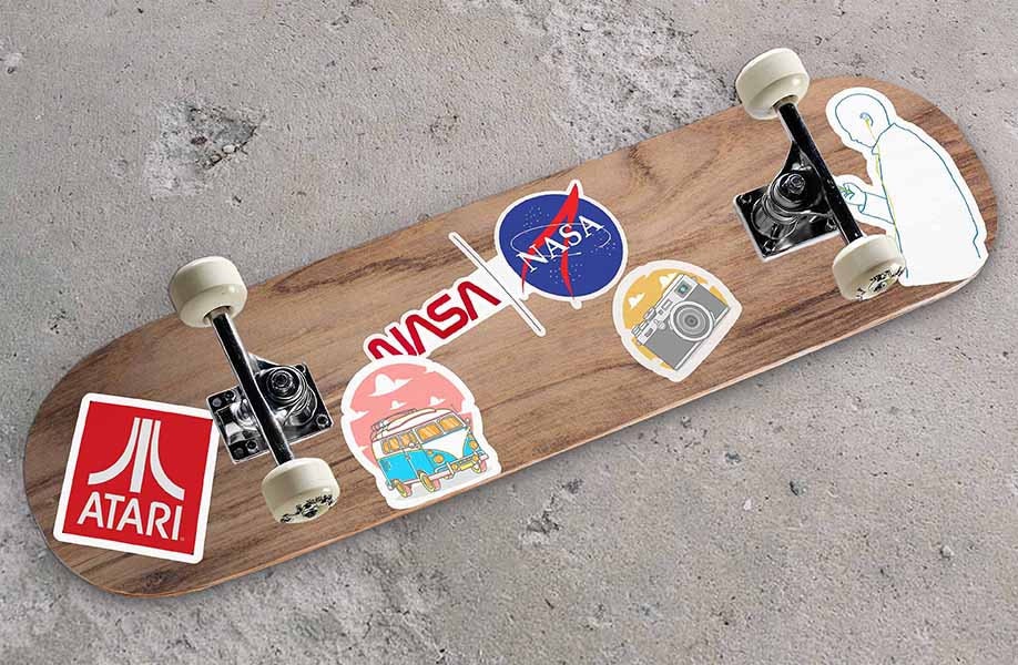 JPG PSD Vinyl Decal / Sticker PC Skateboard Mockup Laptop - Etsy