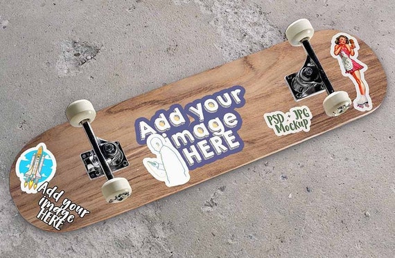 JPG PSD Vinyl Decal / Sticker PC Skateboard Mockup Laptop - Etsy