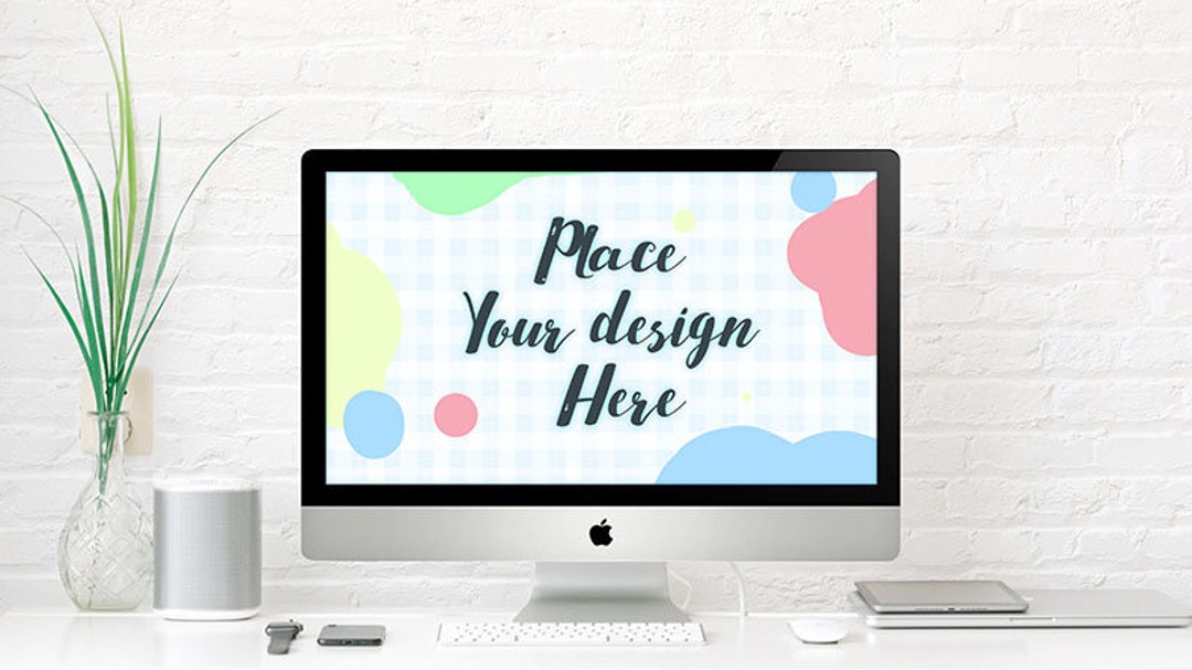 JPG PSD Computer Mockup Desktop Product Mockup Imac - Etsy