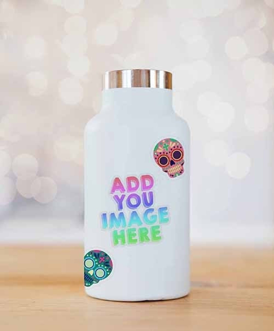 JPG PSD Vinyl Decal / Sticker Hydro Flask Sticker Mockup,svg Water ...