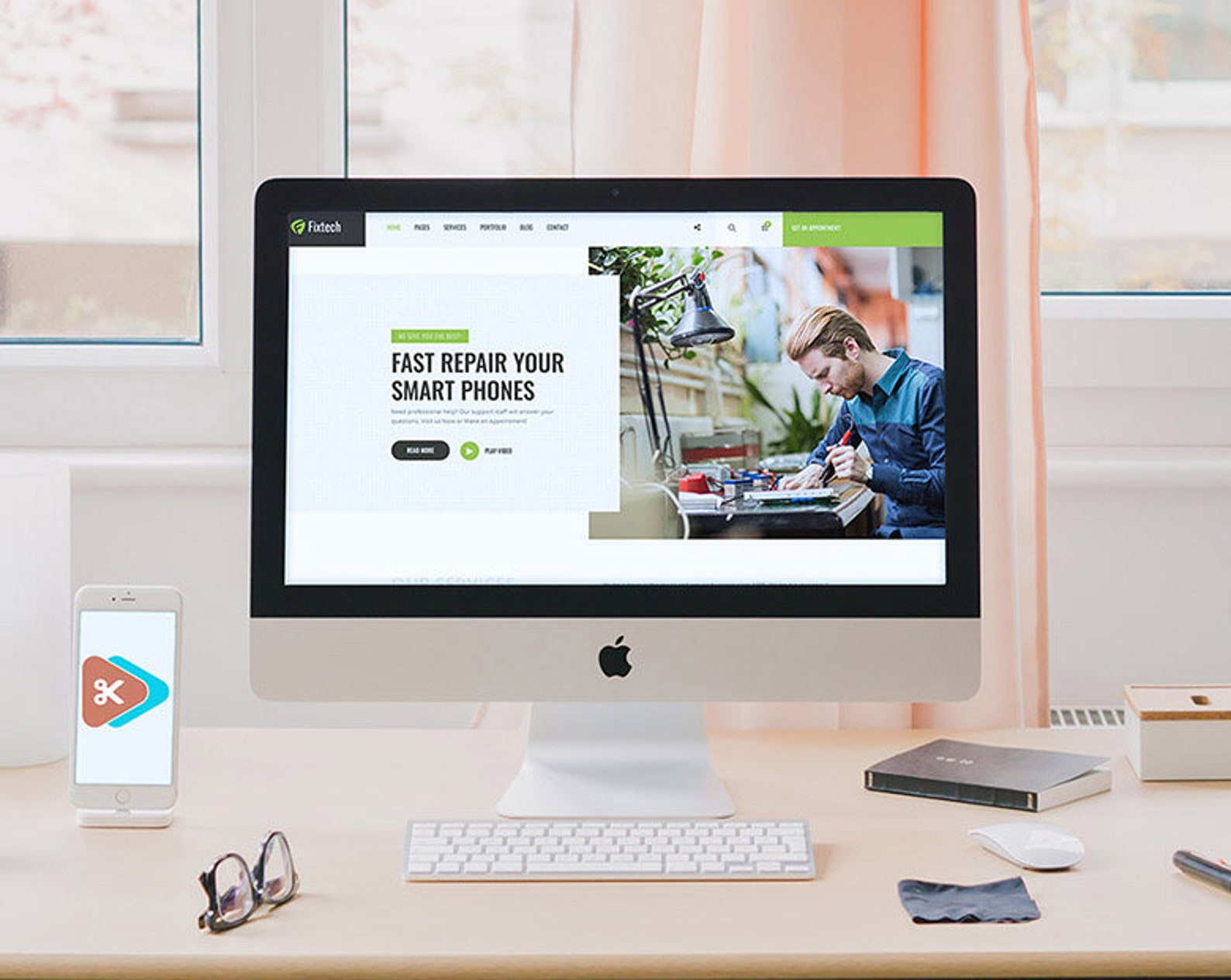 JPG PSD Phone and Computer Mockup Desktop Product Mockup | Etsy