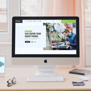 JPG + PSD Phone and Computer Mockup, Desktop Product Mockup, iPhone ...