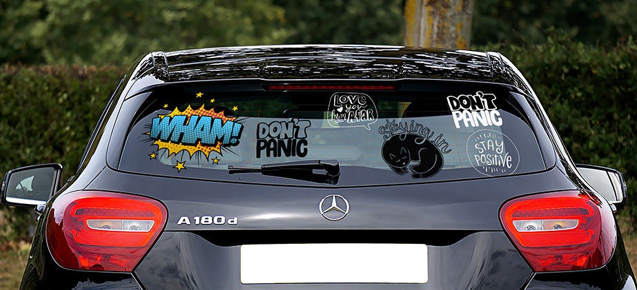 JPG PSD Vinyl Decal / Sticker Rear Window Car Mockup Vinyl - Etsy