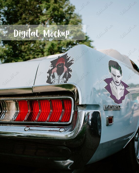 JPG PSD Vinyl Decal / Sticker Rear Window Car Mockup Vinyl - Etsy
