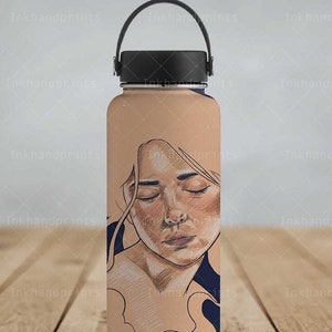Hydro Flask Sticker Mockup: Vinyl Decal, Water Bottle Label (PSD, JPG ...