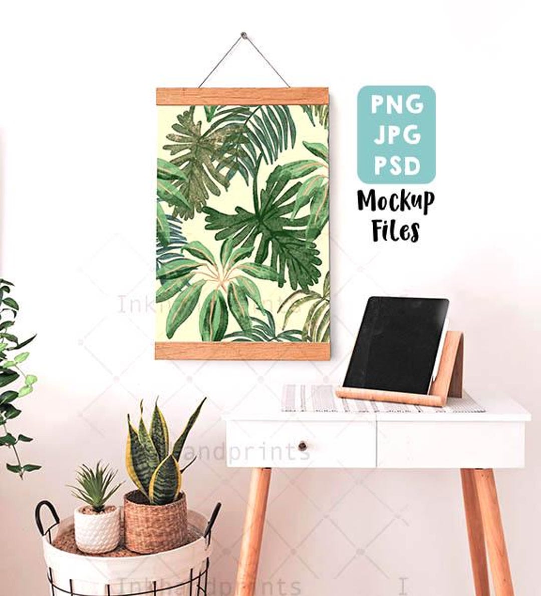 PNG+ JPG +PSD Frame Styled Mockup, Poster Decor, Boho Poster Prints ...