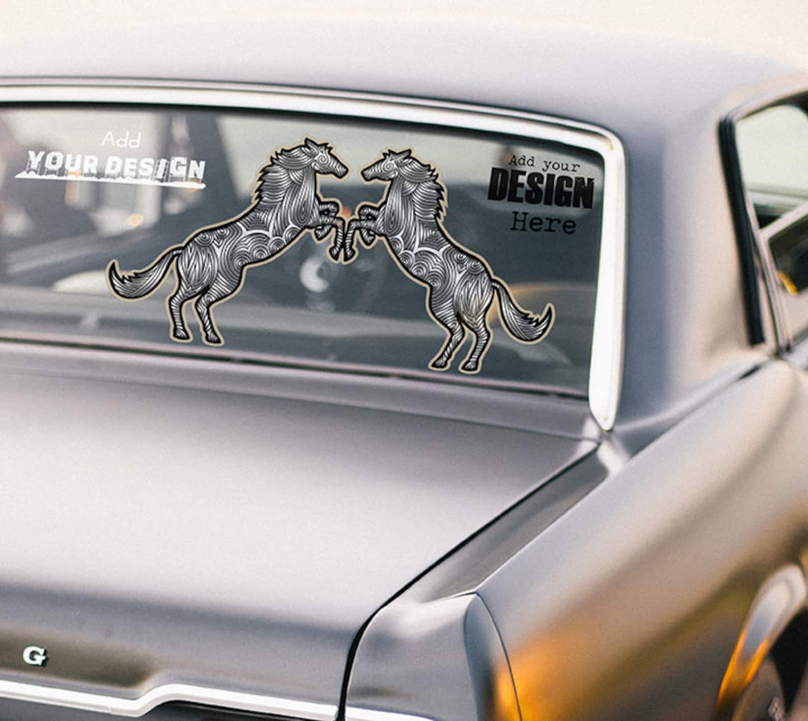 JPG PSD Vinyl Decal / Sticker Rear Window Car Mockup Vinyl - Etsy