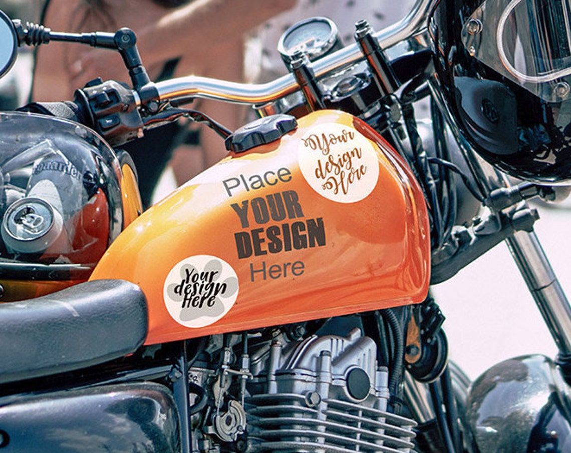 JPG PSD Motorcycle Vinyl Decal / Sticker Mockupmockup for - Etsy