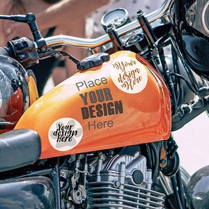 JPG + PSD Motorcycle Vinyl Decal / Sticker Mockup,mockup for Svg Vinyl ...