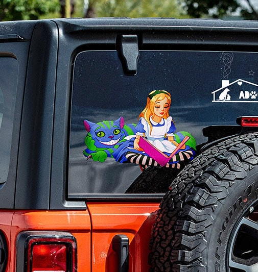 JPG PSD Vinyl decal / sticker Rear Window Car Mockup 4x4 | Etsy