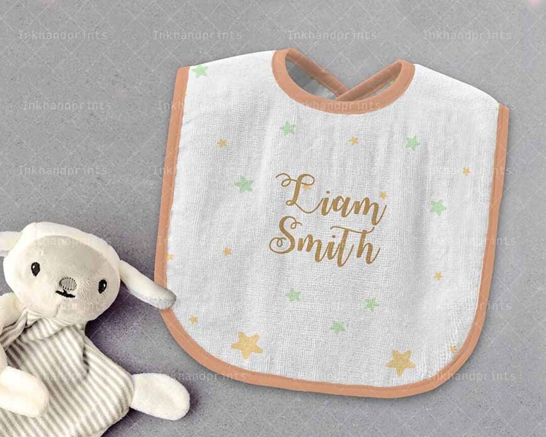 JPG + PSD MOCKUP Simple Blank White Baby Bib,bib Stock Photo Template ...