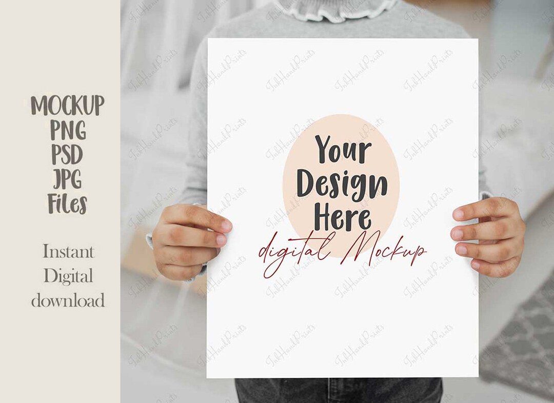 PNG JPGPSD Holding Poster,styled Mockup,print Mockup,hand Holding Cards ...