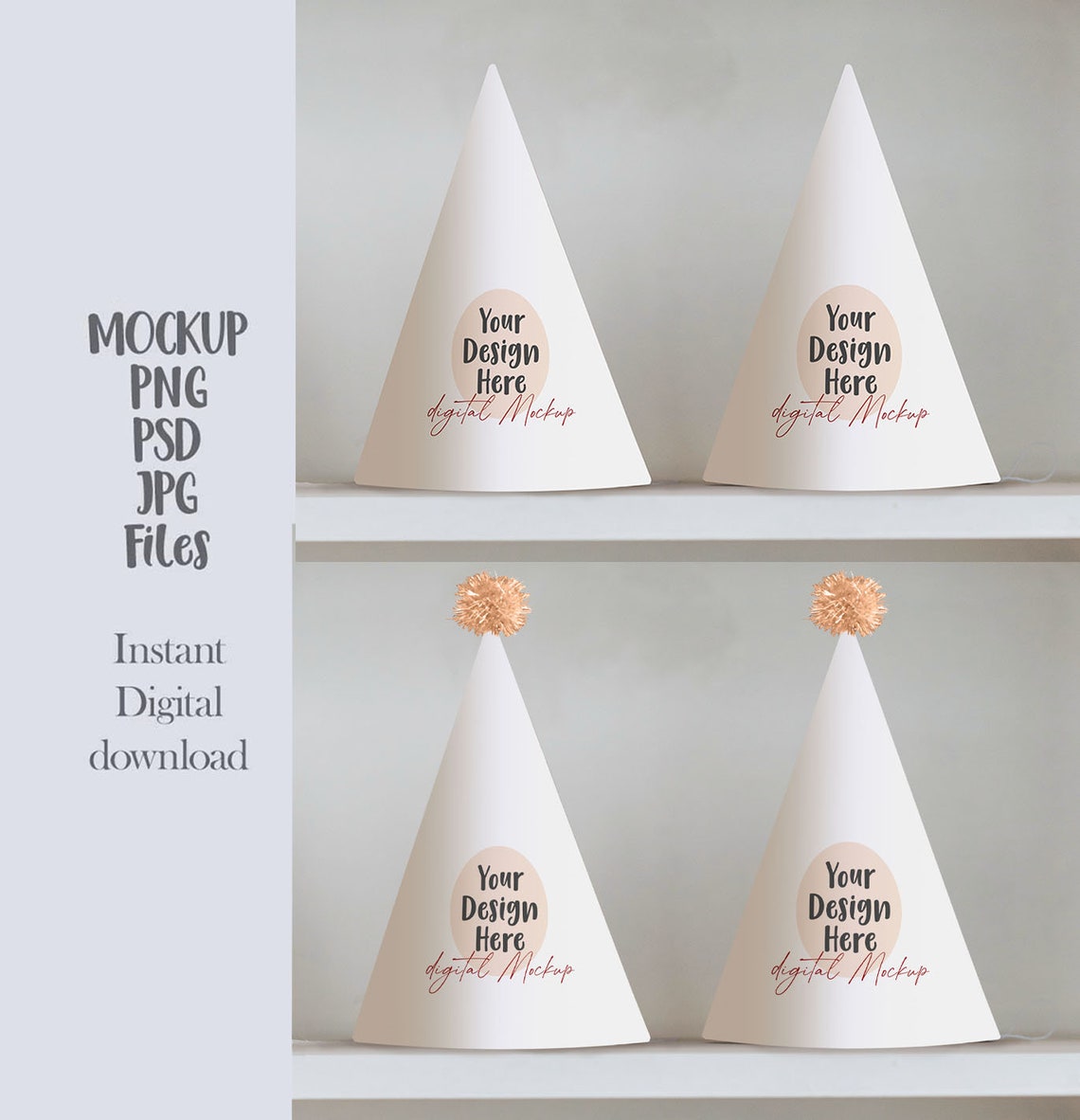 Party Hat Blank Mockupblank Party Hat Templateparty Favor | Etsy