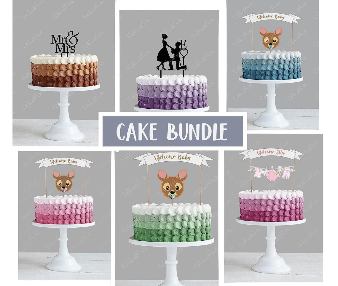 Cake Topper Mockup Bundle Cake Photo MockupBlank Cake | Etsy