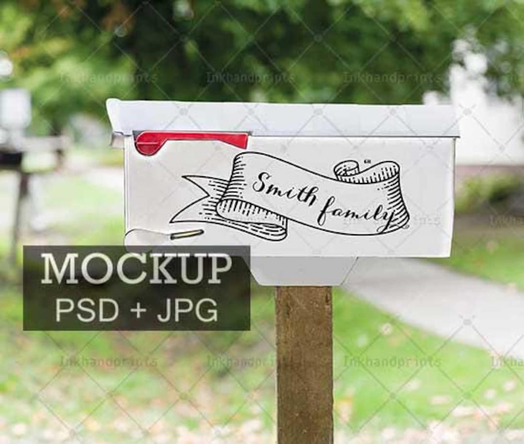 Vinyl Decal Mailbox Mockup: PSD + JPG Stickers (digital Download) - Etsy