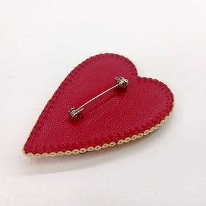 Beaded Evil Eye Red Heart Brooch - Etsy